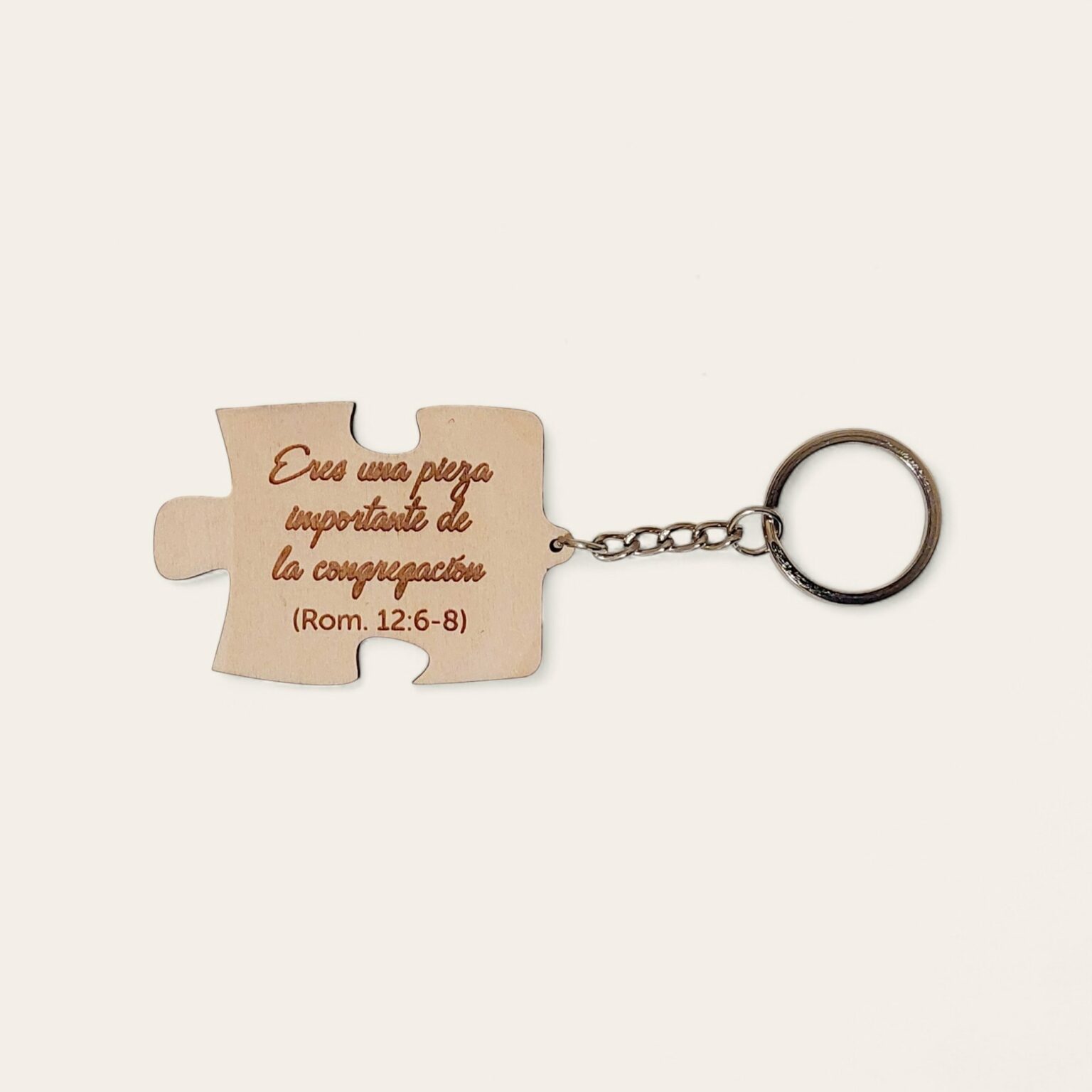 Llavero de Madera Personalizado en Forma de Pieza de Puzzle - "Eres una ...